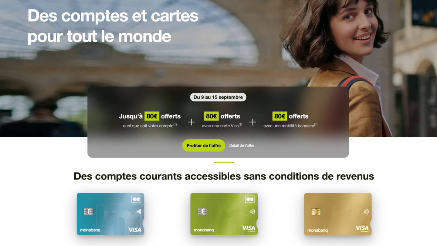 Monabanq : une prime jusqu'à 240 euros pour les nouveaux clients